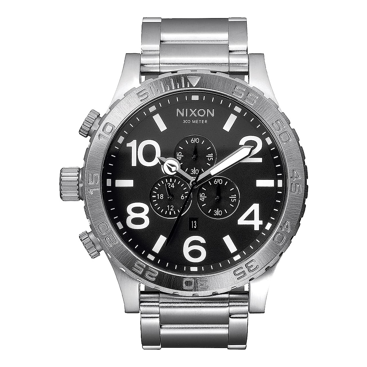 NIXON 51-30 Chrono. 100m Water Resistant Men’s Watch (XL 51mm Watch Face/ 25mm Stainless Steel Band)