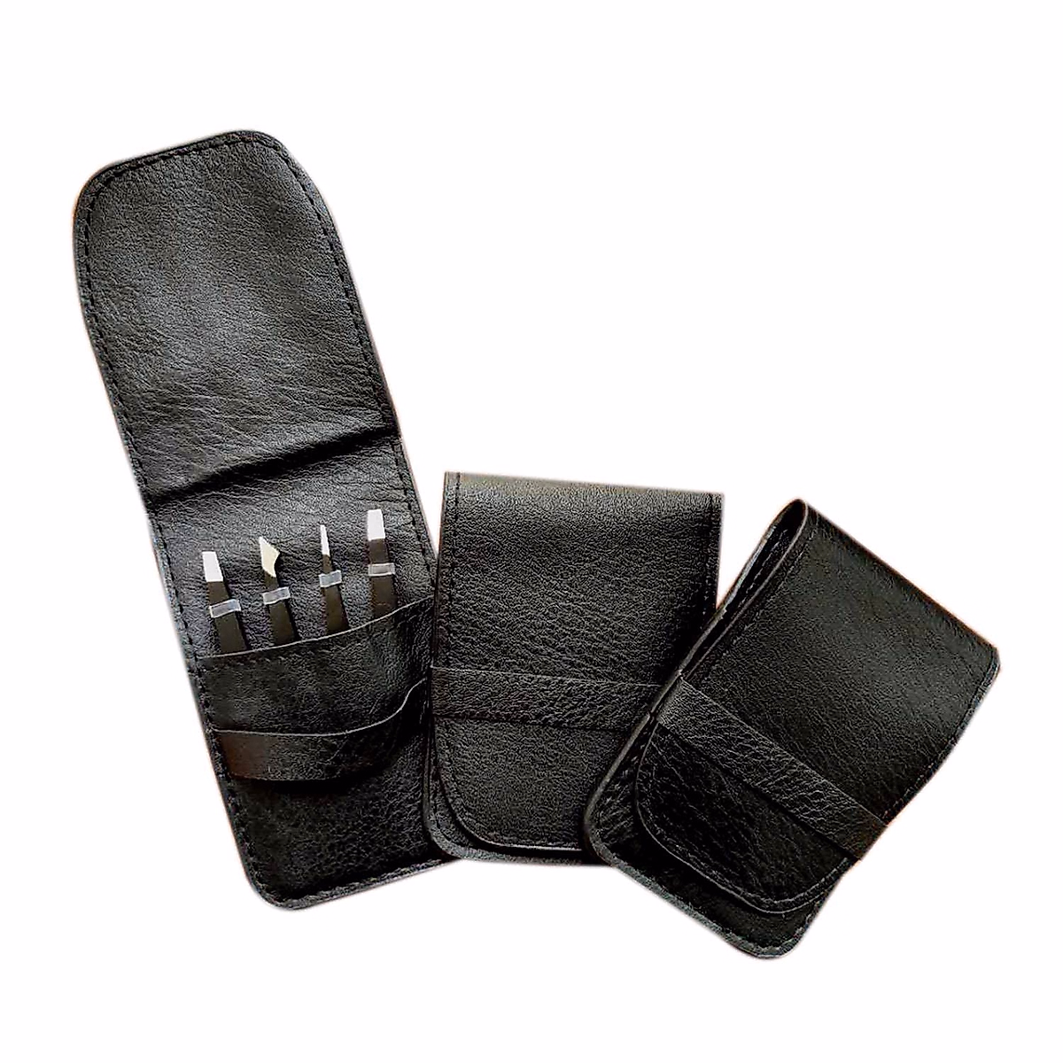 LUDOUPIER [4+1 Pieces] Tweezers Set with Travel Case, Great Precision Upgrade Professional Anti-rust Alloy Tweezers for Women & Men, Multi-purpose as Eyebrows Facial Hair Ingrown Hair Removal