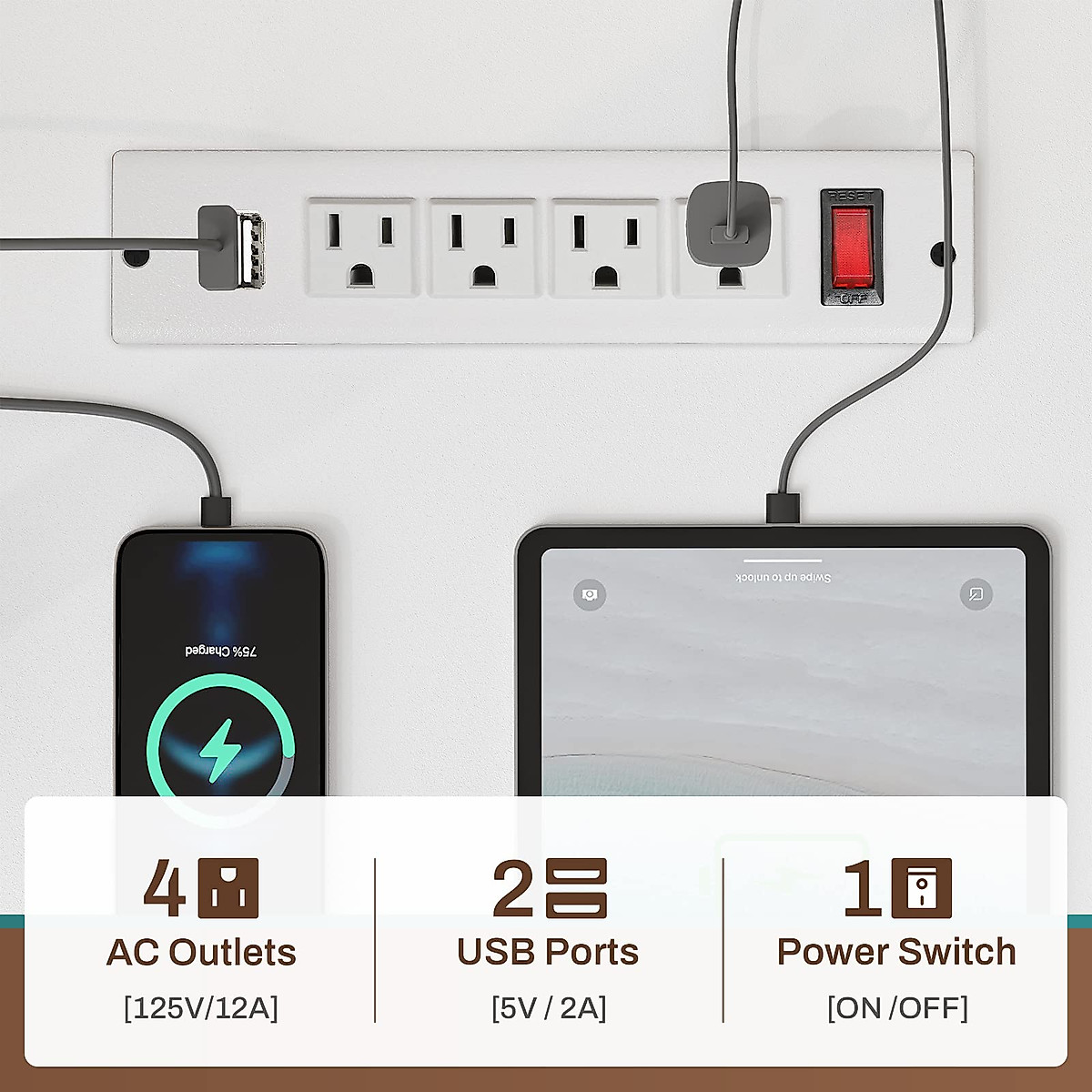 SEDETA White L Shaped Gaming Desk, Reversible Corner Desk with Power Outlet and Pegboard, L Shaped Desk with Hutch, Storage Shelf, Keyboard Tray, and LED Lights for Home Office, White