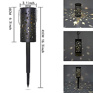 Solar Pathway Lights, Warm White Bright Solar Lights Outdoor Waterproof, Solar Garden Lights Adjustable Landscape Path Lights for Patio Walkway Yard Driveway Backyard Decorative