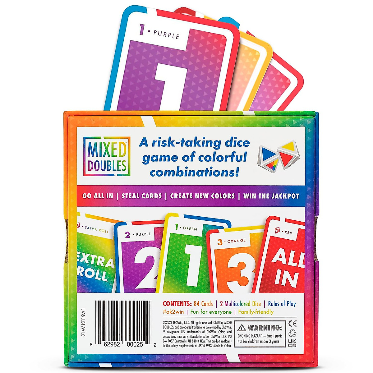 Ok2Win Mixed Doubles Dice and Card Game - Fun and Strategic Gameplay for Ages 6+