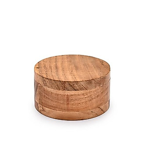 EDHAS Salt and Pepper - 2 Compartment Swivel Lid with Magnet to Keep Dry Kitchen Seasonings Storage Containers (4.75" x 4.75" x 2.5")