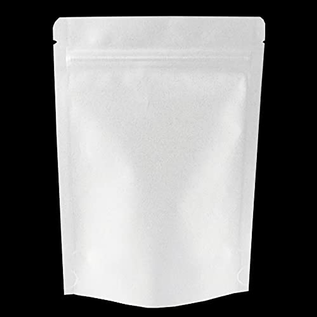 50 Pieces 3.5x5.5 inch White Kraft Paper Zipper Lock Resealable Bags Inner Aluminum Foil Stand up for Zip Bulk Food Storage Lock Airtight 5.1mil Mylar Bag