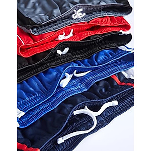 Liberty Imports 5 Pack Men's Quick Dry Athletic Basketball Shorts 9" Inseam with Pockets, Activewear for Workout Gym Running (Set 3, Medium)