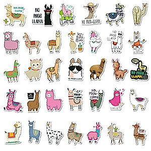 150 PCS Lovely Alpaca Stickers for Kids Teens Llama Vinyl Waterproof Stickers for Laptop Water Bottle