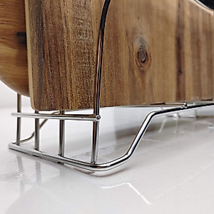 LENITH Stainless Steel Wire Cutting Board Holder, Cutting Board Rack Organizer Kitchen (Large)