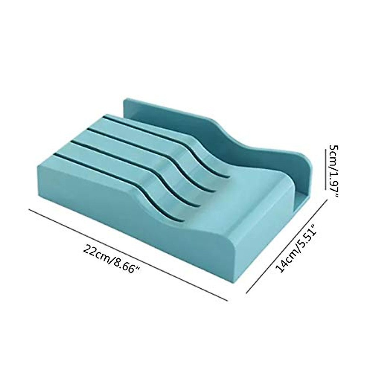 CUJUX 4 Slot Knife Rack Kitchen Drainer Chopping Cutting Board Holder Storage Organize K1MF（Without knife） (Color : A)