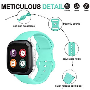 POPIGROUND 2 Pack Gizmo Watch Band Replacement for Kids, Food Grade Silicone Kids Watch Bands Compatible with Gizmo Watch 3 2 1 Soft Breathable Watch Band for Boys Girls
