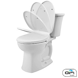 Smart Toilet Seat - Electronic Bidet Seat - Hot Water Bidet Toilet - Night Light - Tankless - Air Dryer