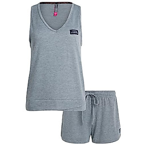Vince Camuto Women's Pajama Set - 2 Piece Tank Top and Sleep Shorts (S-XL), Size X-Large, Heather Grey