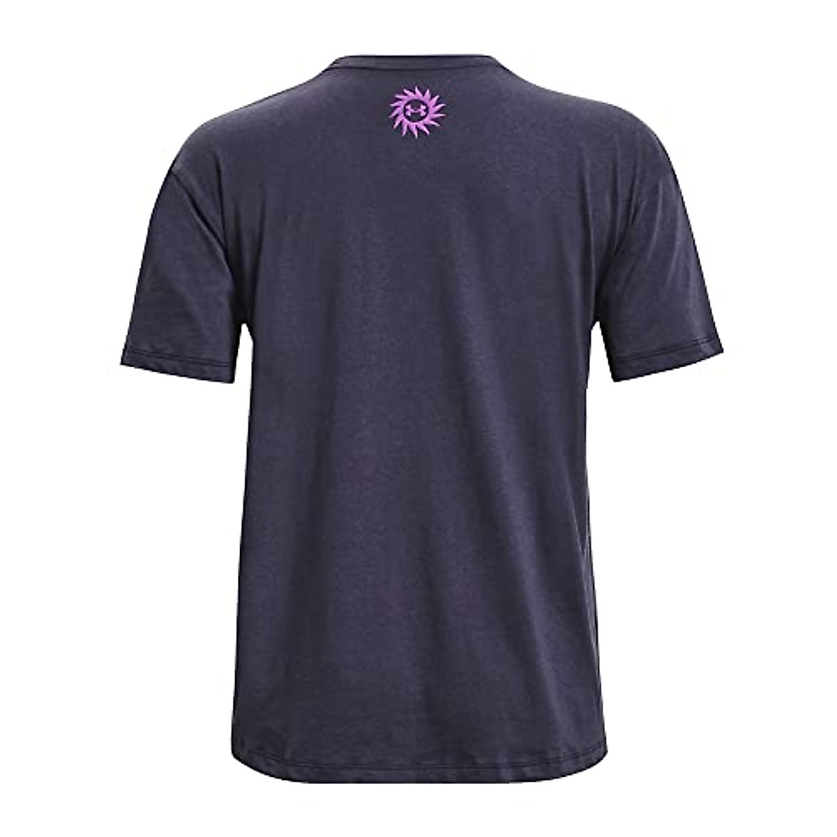 Under Armour Women's Standard Grovey Wordmark Short Sleeve T-Shirt, (558) Tempered Steel / / Lunar Purple, Large