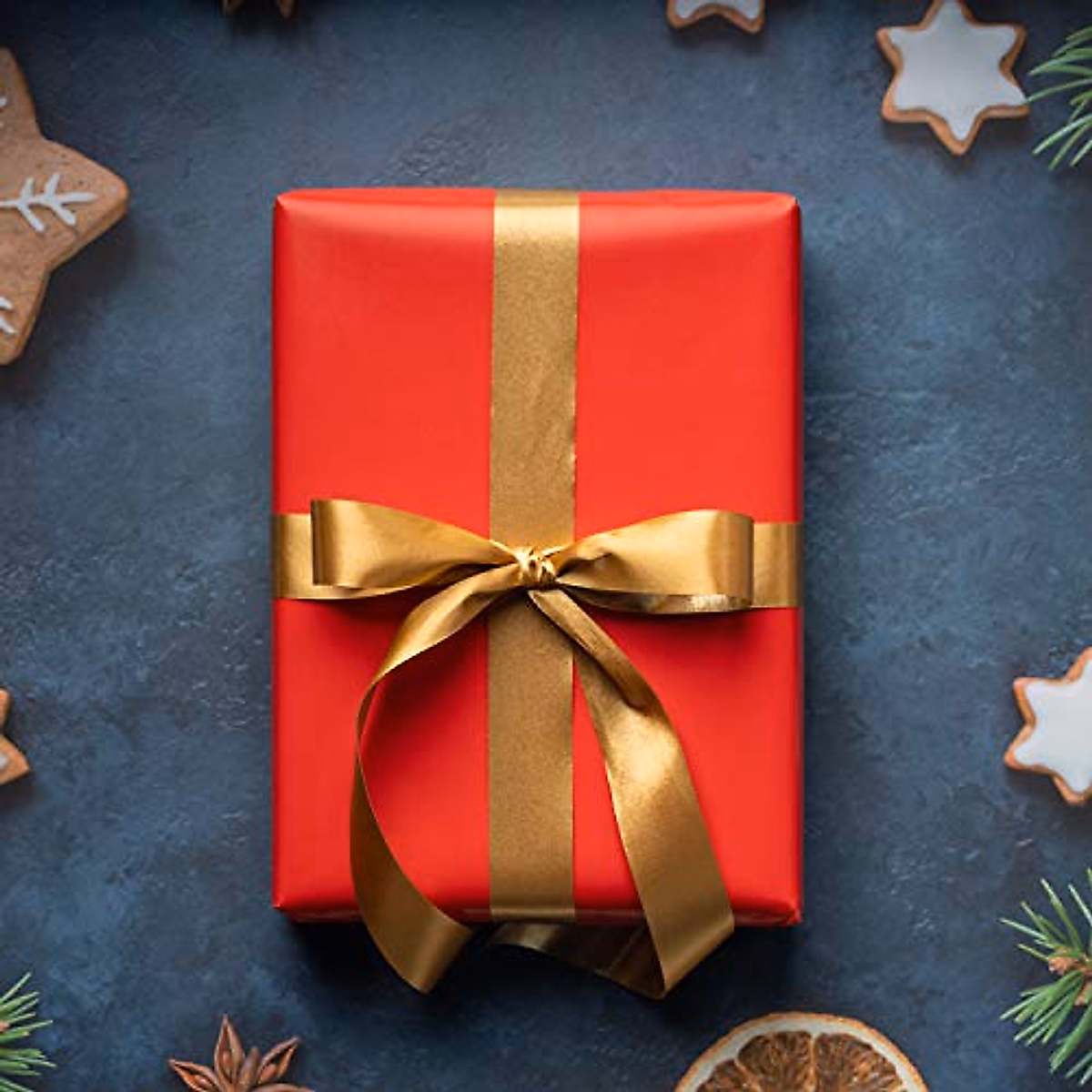 RUSPEPA Red Wrapping Paper Solid Color for Wedding, Birthday, Shower, Congrats, and Holiday - 17.5 Inches X 32.8 Feet