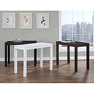 Mainstays Furniture New Parsons Desk with Drawer, Multiple Colors (White)