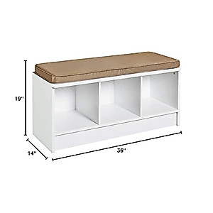 ClosetMaid 1569 Cubeicals 3-Cube Storage Bench, White
