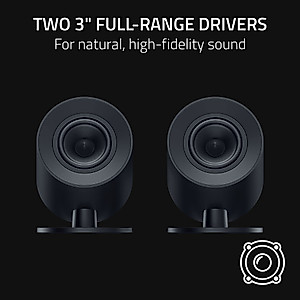 Razer Nommo V2 X - Full-Range 2.0 PC Gaming Speakers: THX Spatial Audio - Rear-Facing Bass Ports - Two 3” Full-Range Drivers - Max Sound Pressure Level 96dB - Wireless Control Pod