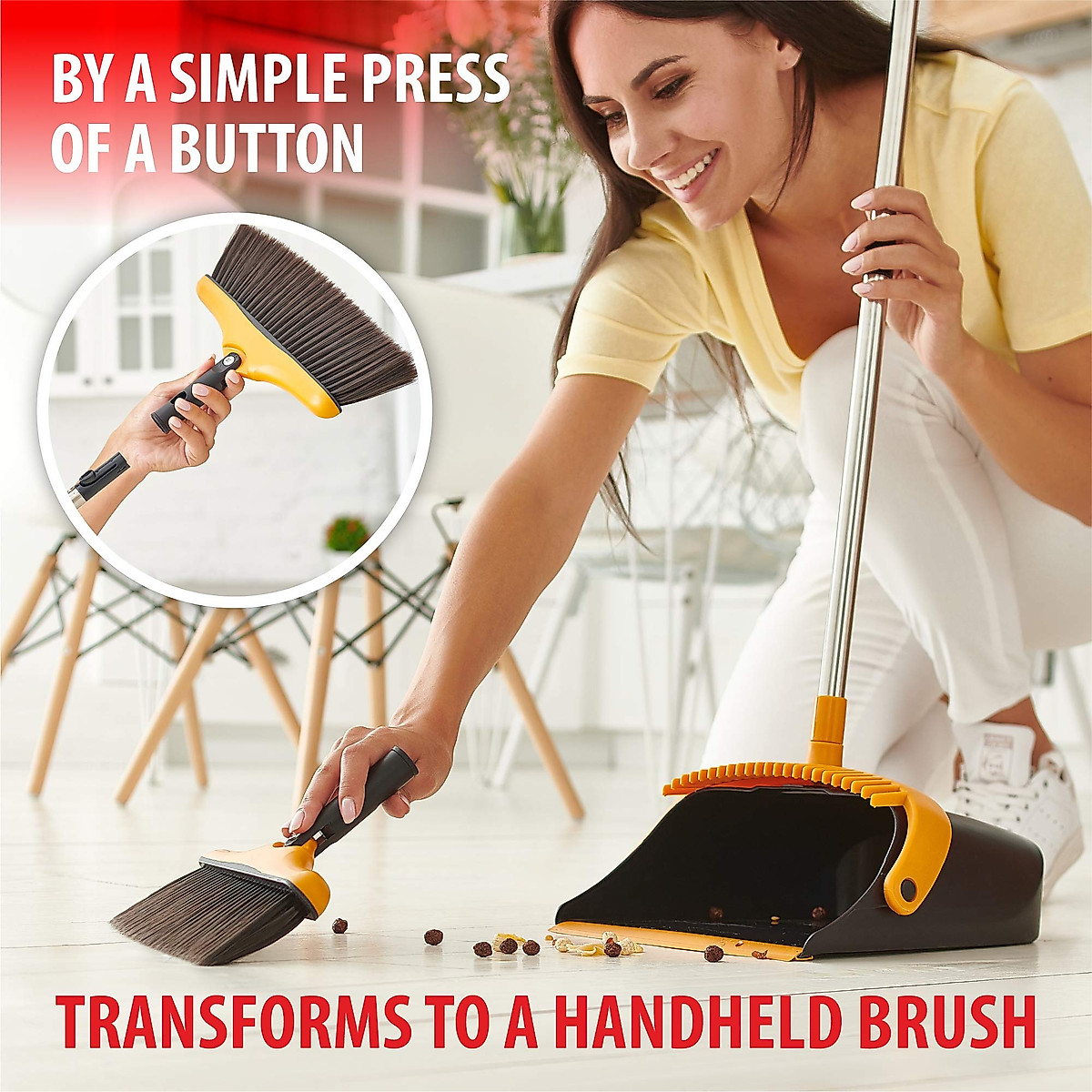 Broom and Dustpan (Yellow)