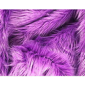 Bianna Creations | Faux Fur Fabric Pieces | US Based Seller | Shaggy Squares | Craft, Sewing, Costumes (Violet, 8x8 inches)
