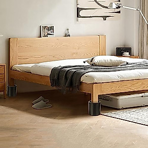 Tocawe Bed Risers 4 Inch - Heavy Duty Set of 9 Round Furniture Bed Lifts Risers Supporting 2300 lbs for Couch, Desk, and Table, Black