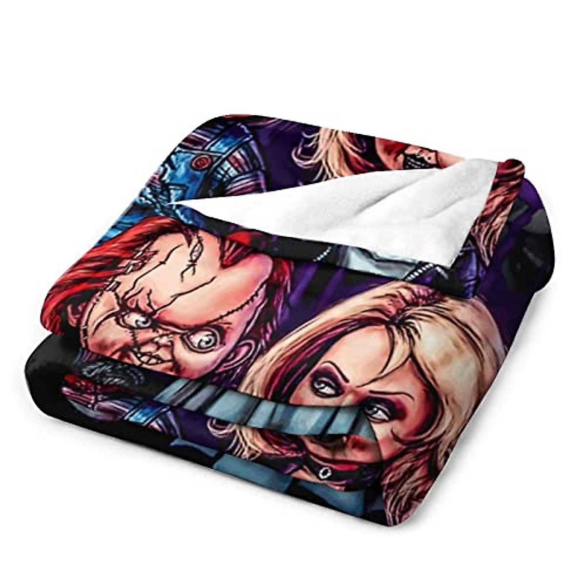 Chucky Flannel Blanket Air Conditioner Blanket Horror Movie Lightweight Soft Throw Blanket for Couch Bed Sofa 50"x60"