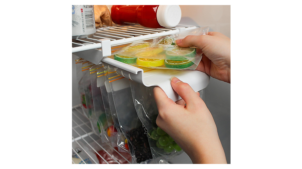 7Penn Fridge Zip Bag Hanging Rack with 40 Bags | Adjustable ...