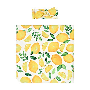 CHUNGEL 3 Pack Receiving Blanket with Headbands Newborn Baby Swaddle Blankets Beanie Hat Headband Sets, Swaddle Sack, Receiving Blankets Infant Baby Gifts