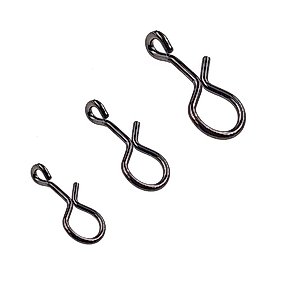 No-Knot Fast Snaps Fly Fishing Snap No Knot Snaps Quick Change Connect snap for Flies Hook & Lures Black Color Pack of 100 (L)