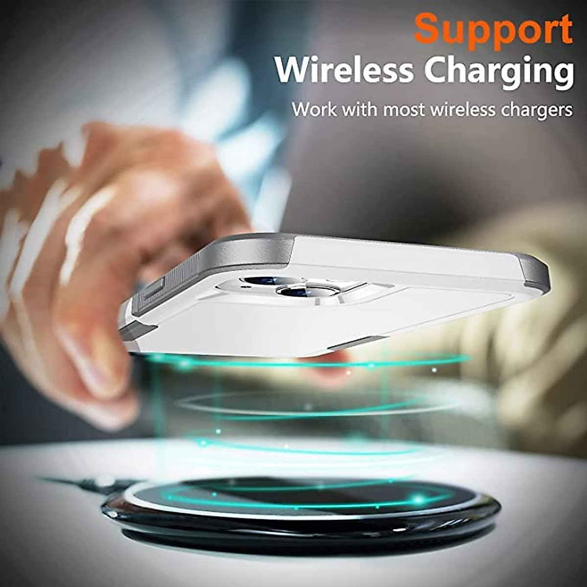 SPIDERCASE Designed for iPhone 13 Case/iPhone 14 Case, [10 FT Military Grade Drop Protection] [with 2 pcs Tempered Glass Screen Protector] Cover for iPhone 13 & 14 6.1 inch (Milk White)