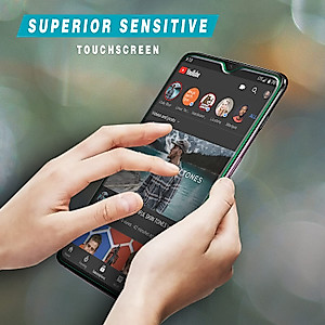 HPTech [2-Pack] Tempered Glass for OnePlus 6T, OnePlus 6T McLaren, OnePlus 7 Screen Protector, Easy to Install, Bubble Free, 9H Hardness, Case Friendly