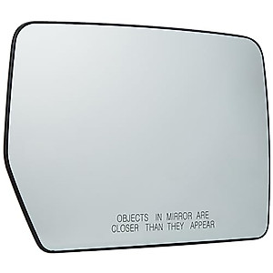 Passenger Side Non-heated Mirror Glass w/backing plate, Ford F150 (does not fit STX models), Mark LT, 6 13/16" x 9 1/8" x 10 1/2" (w/o Blind Spot)
