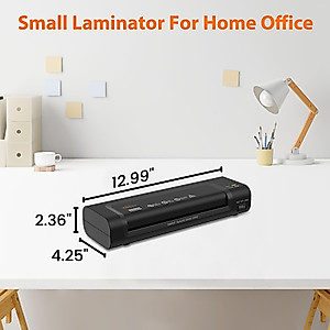 Laminator Machine,VidaTeco 9-inch Thermal&Cold Laminator with Laminating Sheets 20 pcs,Laminating Machine with 2-Min Faster Preheat,Personal Lamination Machine with Patented Roller for Teacher(Black)