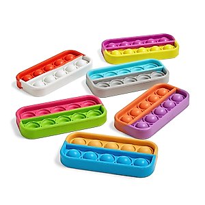 hand2mind Ten Frame Sensory Bubble Poppers, Pop Fidget Toys for Kids, Counting Math Manipulatives Kindergarten, Fidgets for Classroom, Calm Down Corner Supplies, Easter Basket Stuffers (Set of 6)