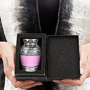 Trupoint Memorials Cremation Urns for Human Ashes - Decorative Urns, Urns for Human Ashes Female & Male, Urns for Ashes Adult Female, Funeral Urns - Light Pink, 1 Small Keepsake