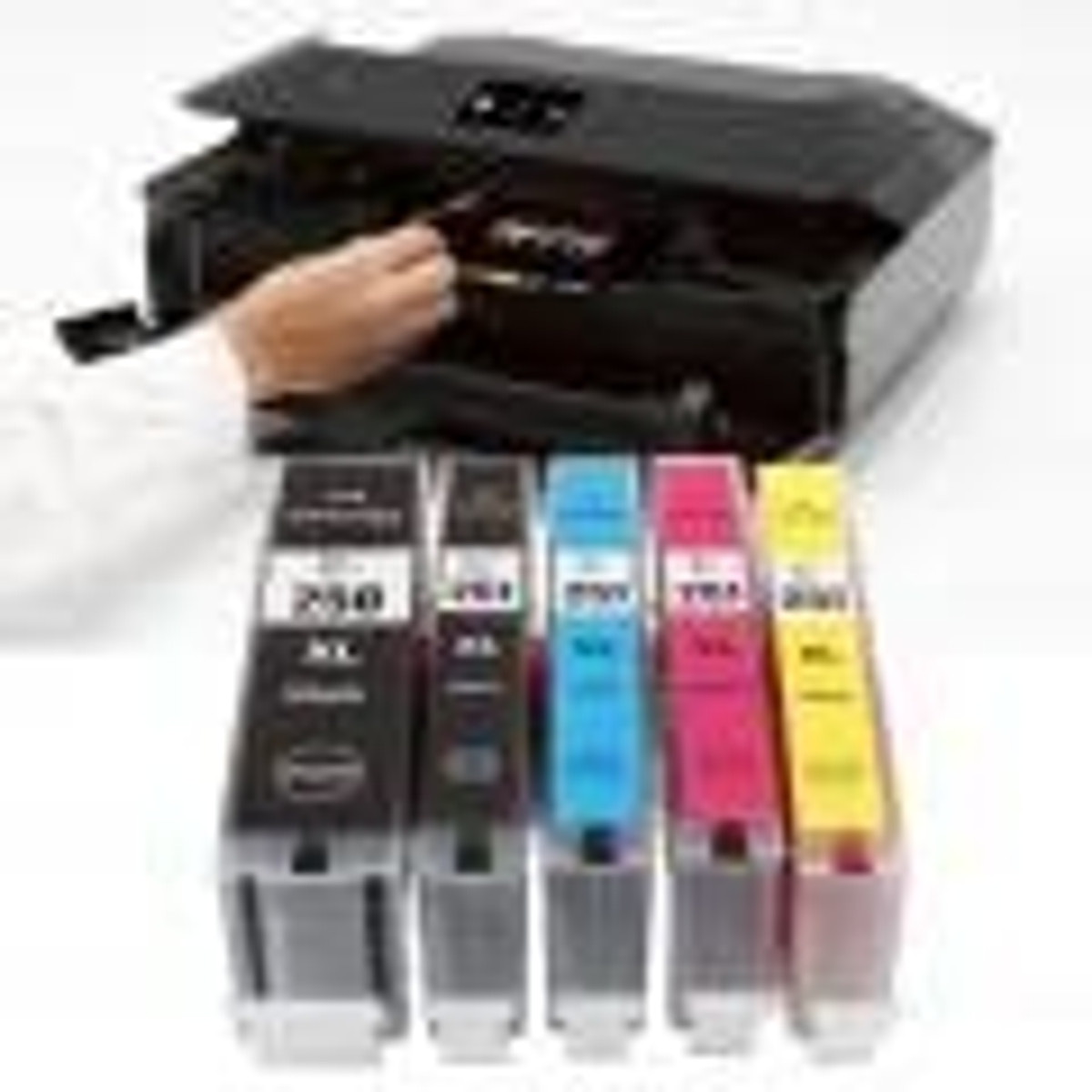 Multi Colors Ink Cartridge Printer Cartridge with Ink Printing Photos, Test Papers, Documents for Office Use (BK BK C M Y 5 Colors)