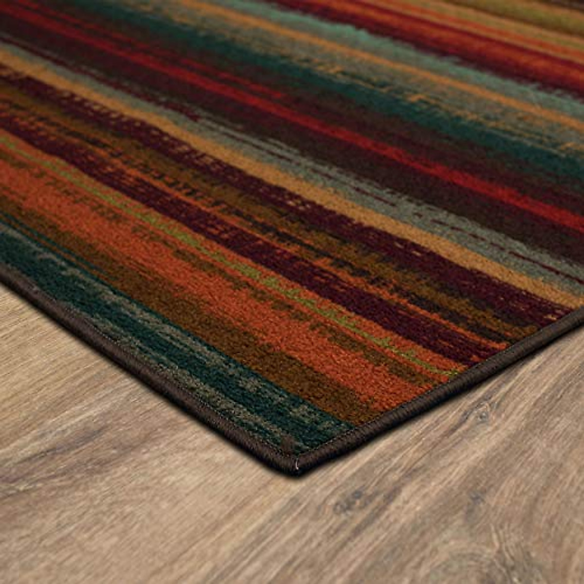 Mohawk Home Avenue Stripe Area Rug, 7'6" x 10', Brown/Tan
