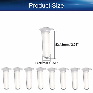 zoomto 5ml Microcentrifuge Tubes 300PCS,Centrifuge Tubes with Attached Lid,Clear Round Micro Centrifuge Small Sample Bottle Vials Container for Lab,Plastic Lab Snap Tubes,Clear Graduation,Bag Pack