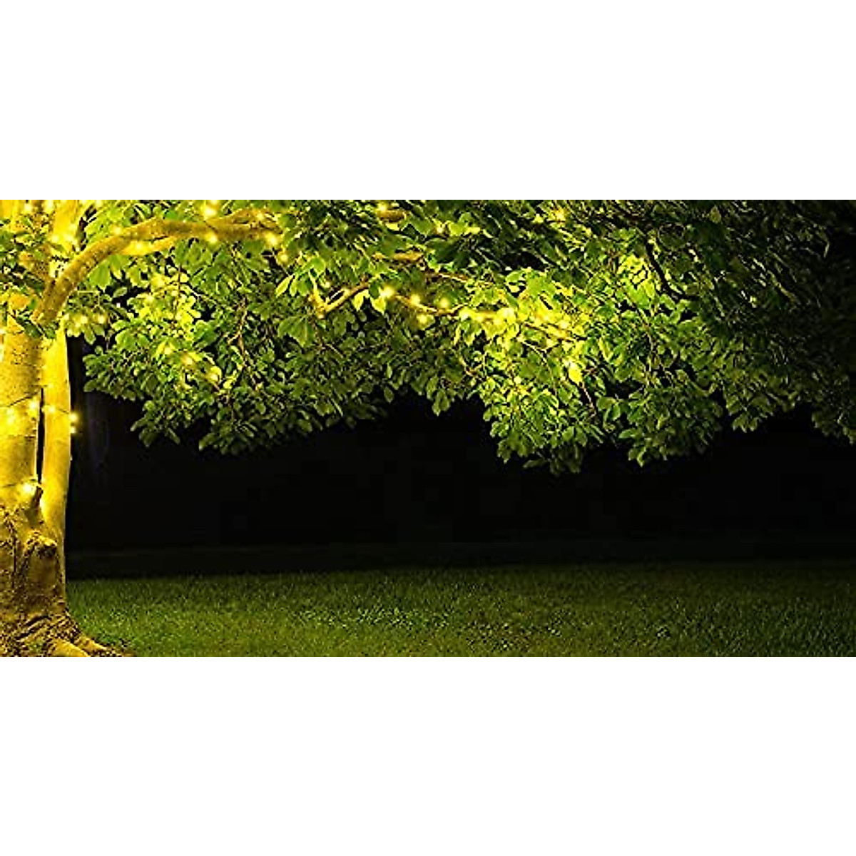 kemooie 2 Pack Outdoor Solar String Lights, 200 LED Upgraded Solar Fairy Lights with Remote, 8 Twinkle Modes Outdoor Christmas Lights for Garden,Christmas, Decorations(Warm White)