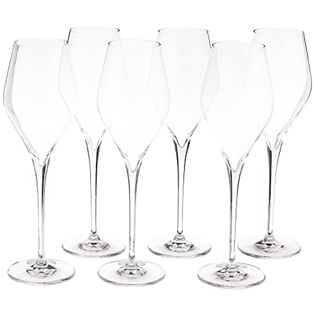Schott Zwiesel Tritan Crystal Glass Finesse Stemware Collection Champagne Flute with Effervescence Points (Set of 6), 10.0 oz, Clear