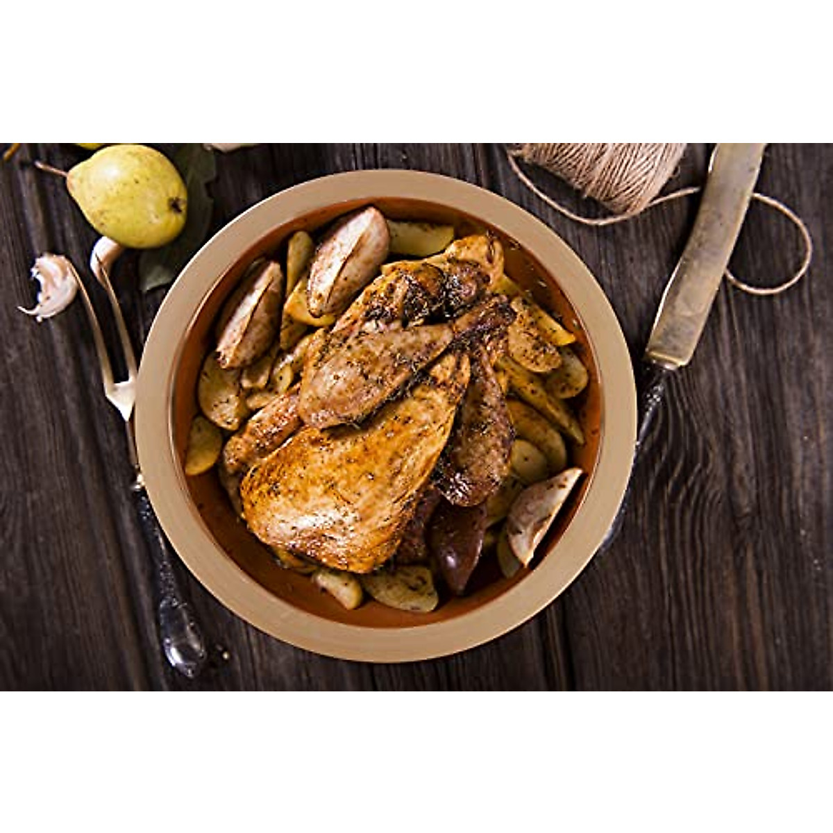 Eurita Clay Roaster, Non-Stick Dutch Oven, Versatile Cooking Vessel With Free Recipe Guide, 4 Quarts