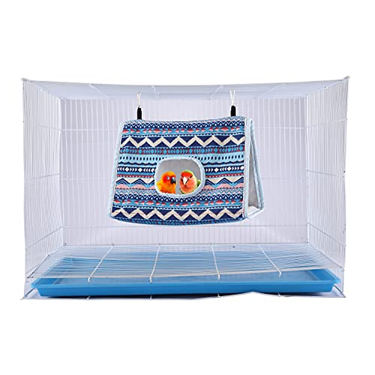 Filhome Bird Nest Snuggle Hut, Parrot House Bed Bird Hanging Hammock Tent Toy