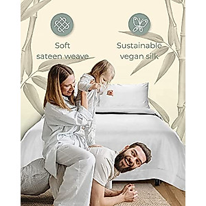 LINENWALAS 100% Organic Bamboo Silk Pillow Cases Standard Size, 2 Pack Soft, Breathable, Cooling Pillowcases Set Queen Size with Envelop Closure for Halloween (Burnt Orange, 20x30 Inches)