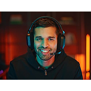 Corsair HS80 RGB WIRELESS Premium Gaming Headset with Dolby Atmos Audio (Low-Latency, Omni-Directional Microphone, 60ft Range, Up to 20 Hours Battery Life, PS5/PS4 Wireless Compatibility) Black