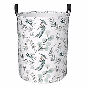 Laundry Basket Eucalyptus Collapsible Laundry Hamper Lightweight Storage Bin for Bedroom Bathroom Toys Organizer Nursery Medium