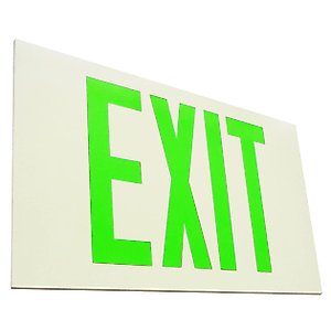 Elco Lighting EE80S Self Illuminating Exit Sign Green or Red Letters