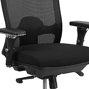 Flash Furniture HERCULES Series 24/7 Intensive Use Big & Tall 350 lb. Rated Black Mesh Multifunction Swivel Ergonomic Office Chair