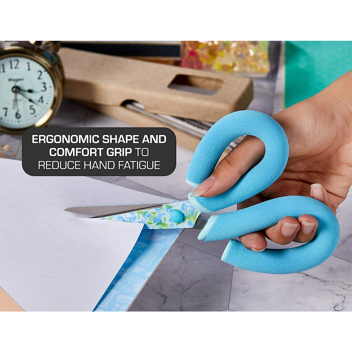 It’s Academic Pillow Grip 8” Scissors, Blue