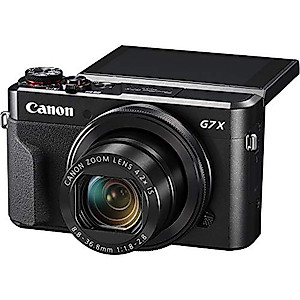 Canon PowerShot G7 X Mark II Digital Camera (1066C001) + 64GB Memory Card + Card Reader + Deluxe Soft Bag + Flex Tripod + Hand Strap + Memory Wallet + Cleaning Kit (Renewed)