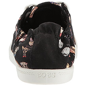 Skechers BOBS Women's Beach Bingo-Dapper Party Sneaker, Black, 7.5 M US