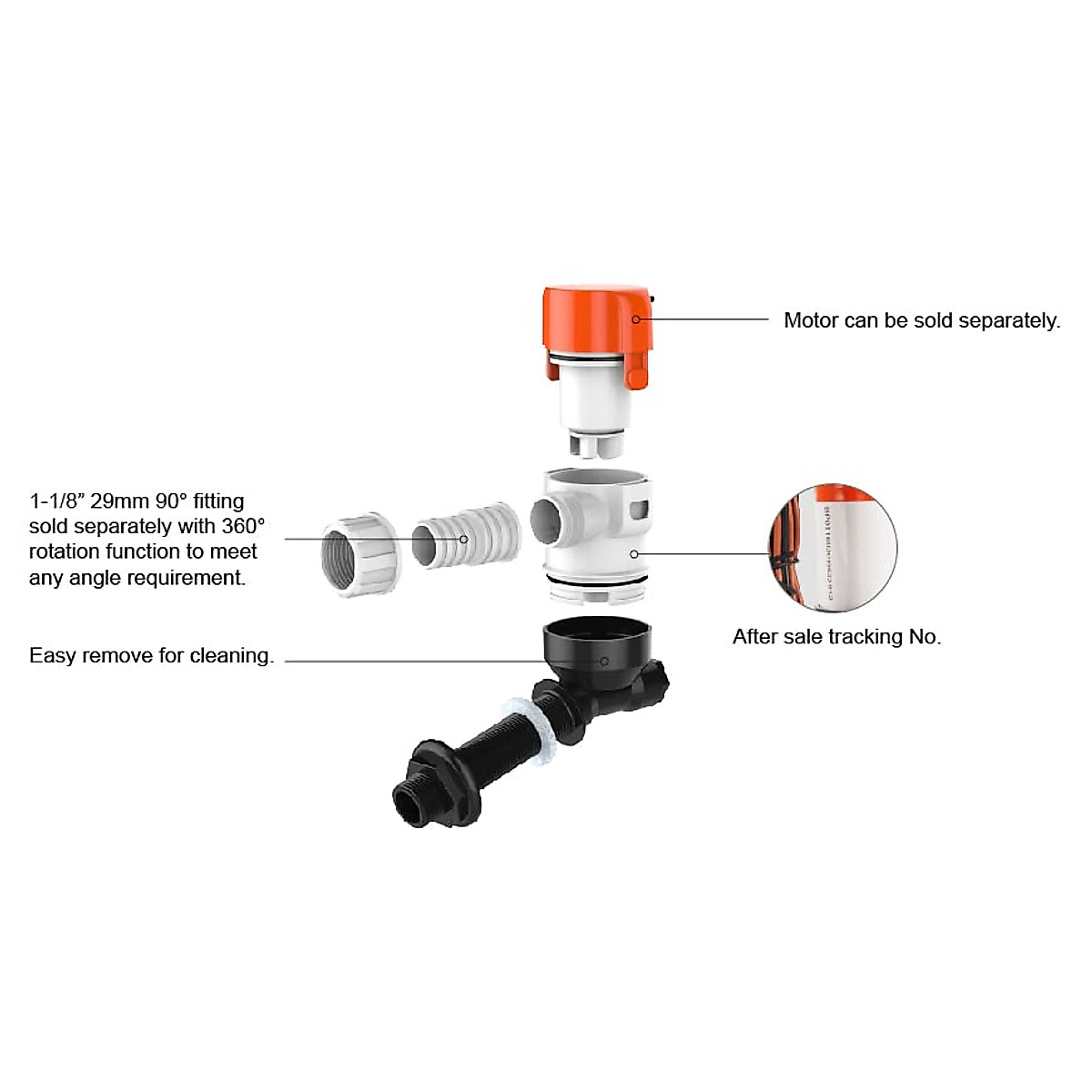 SEAFLO 12V 1100GPH Livewell/Baitwell Pump 13E