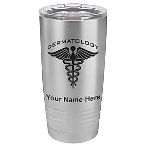 LaserGram 20oz Vacuum Insulated Tumbler Mug, Dermatology, Personalized Engraving Included (Stainless Steel)