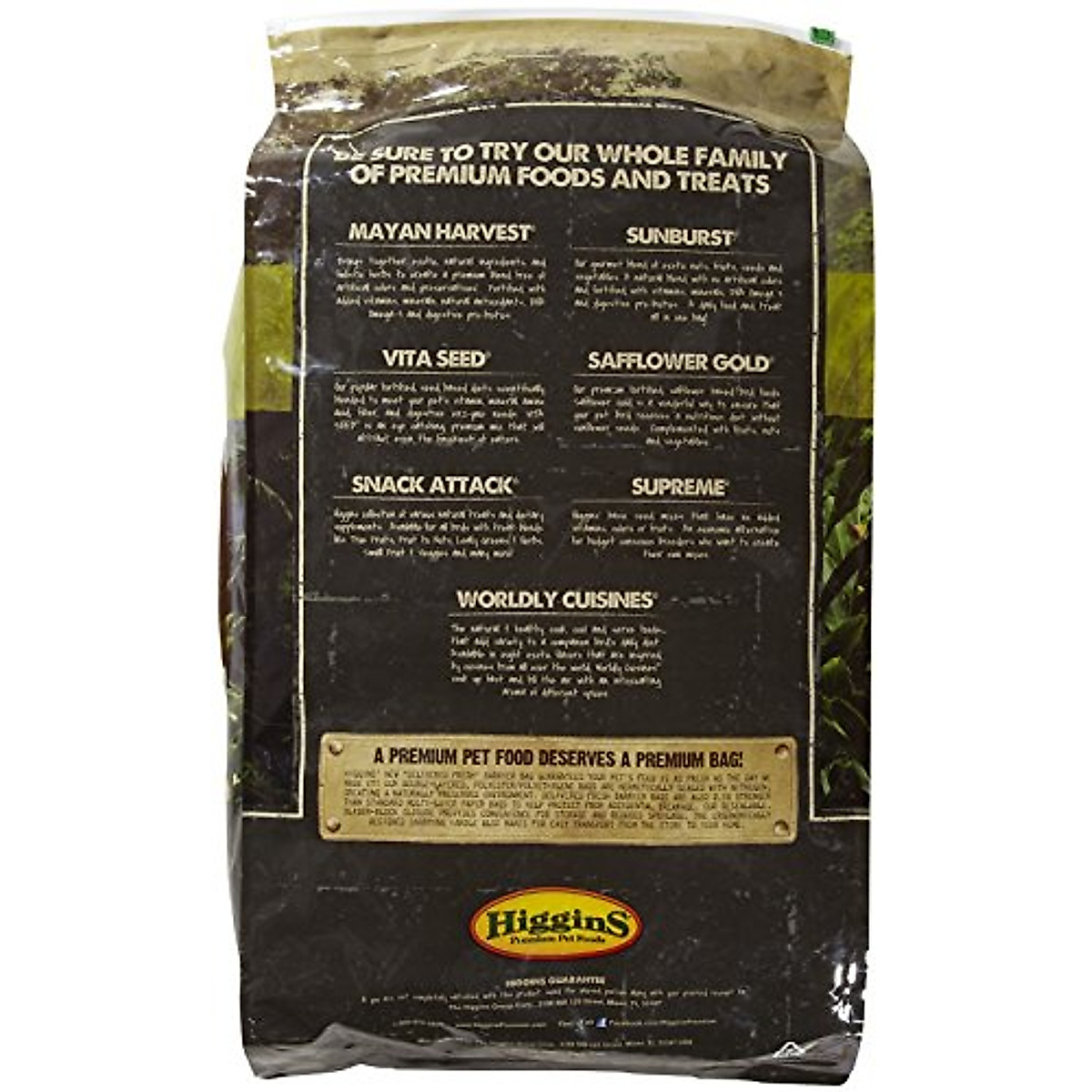 Higgins 466145 Vita Seed Parrot Food For Birds, 25-Pound
